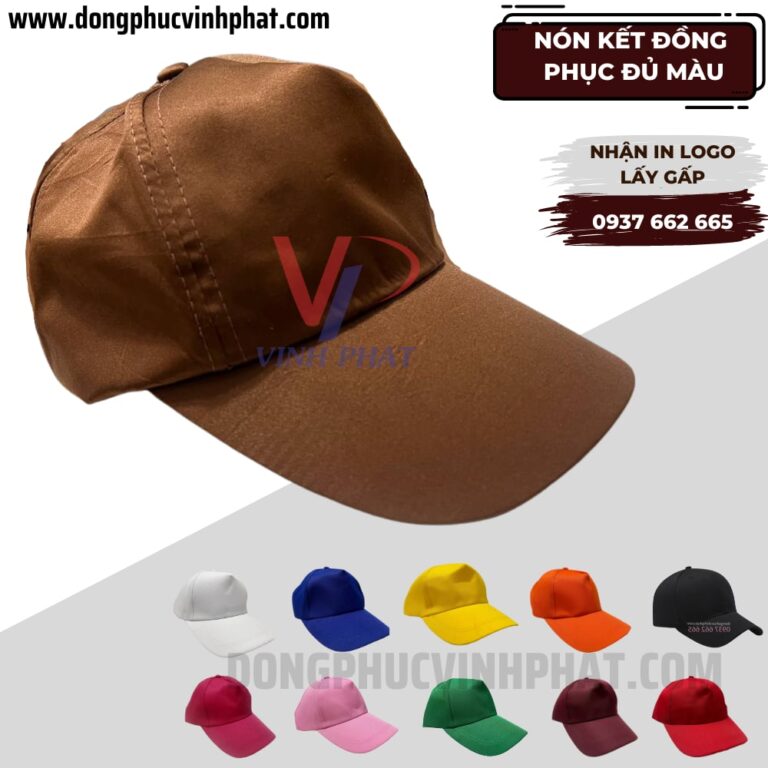 In logo mũ nón kết, nón nửa đầu, mũ nón tai bèo, nón lưới,...hàng sẵn ...
