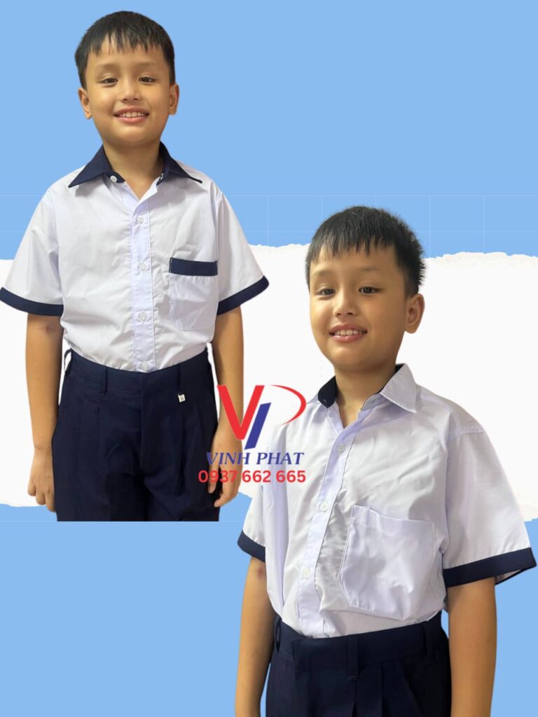 Đồng phục học sinh nam tiểu học có sẵn nhiều mẫu mới tại Xưởng may mặc Vĩnh Phát | Áo sơ mi phối ...